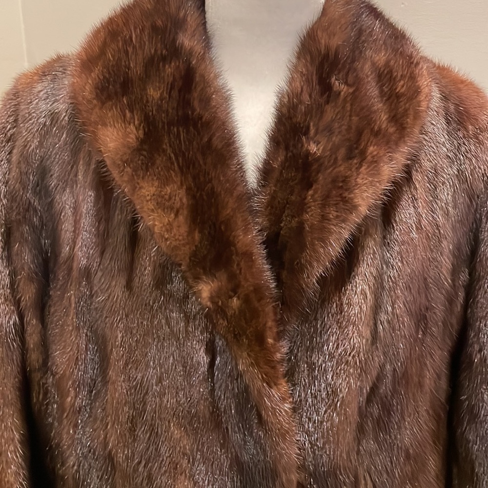 Vintage Brown Mink Long Fur Coat Mark Perlman’s - Gem